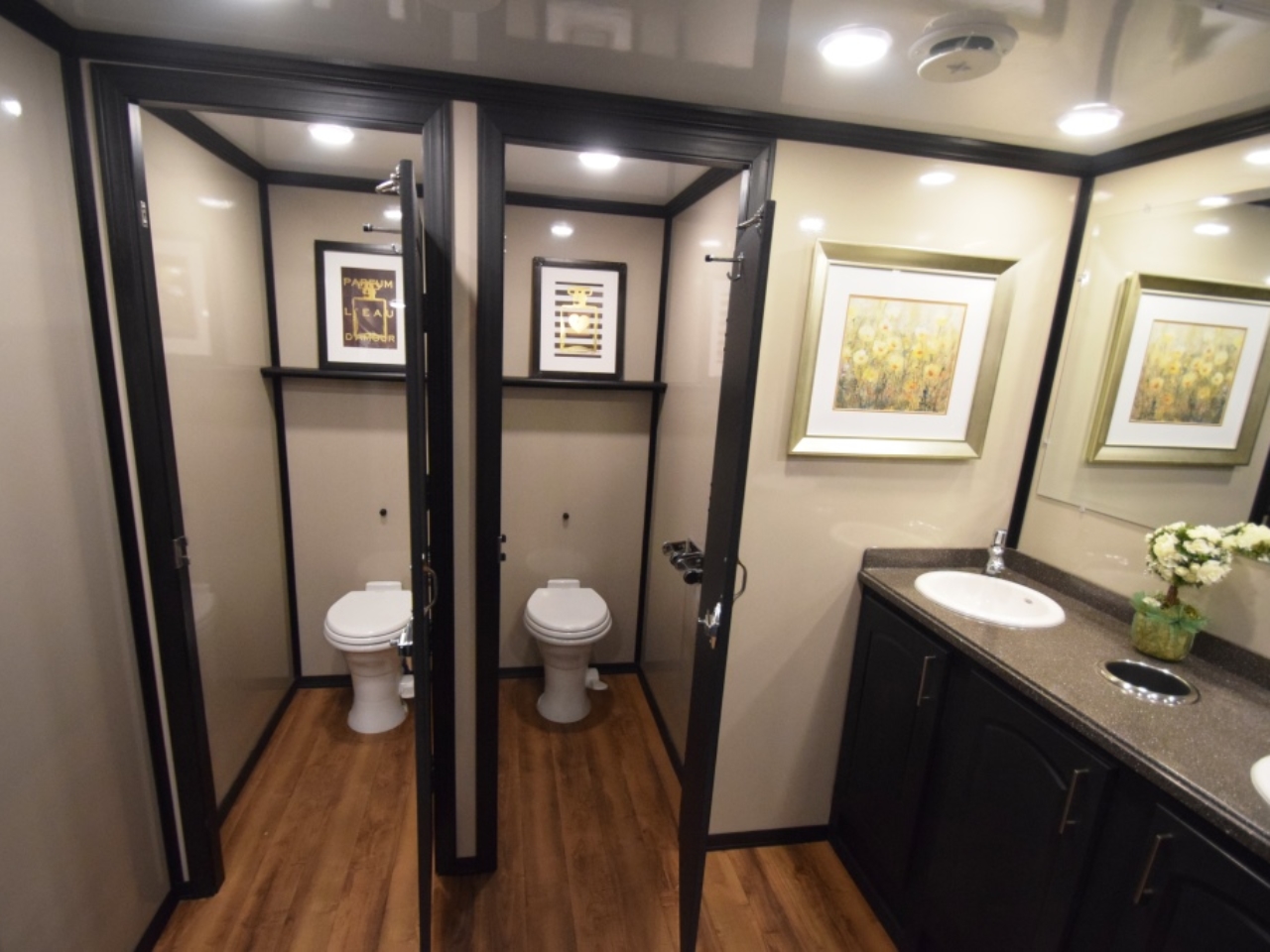 8-Stall Executive Restroom | Blue Peak Tents, Inc.