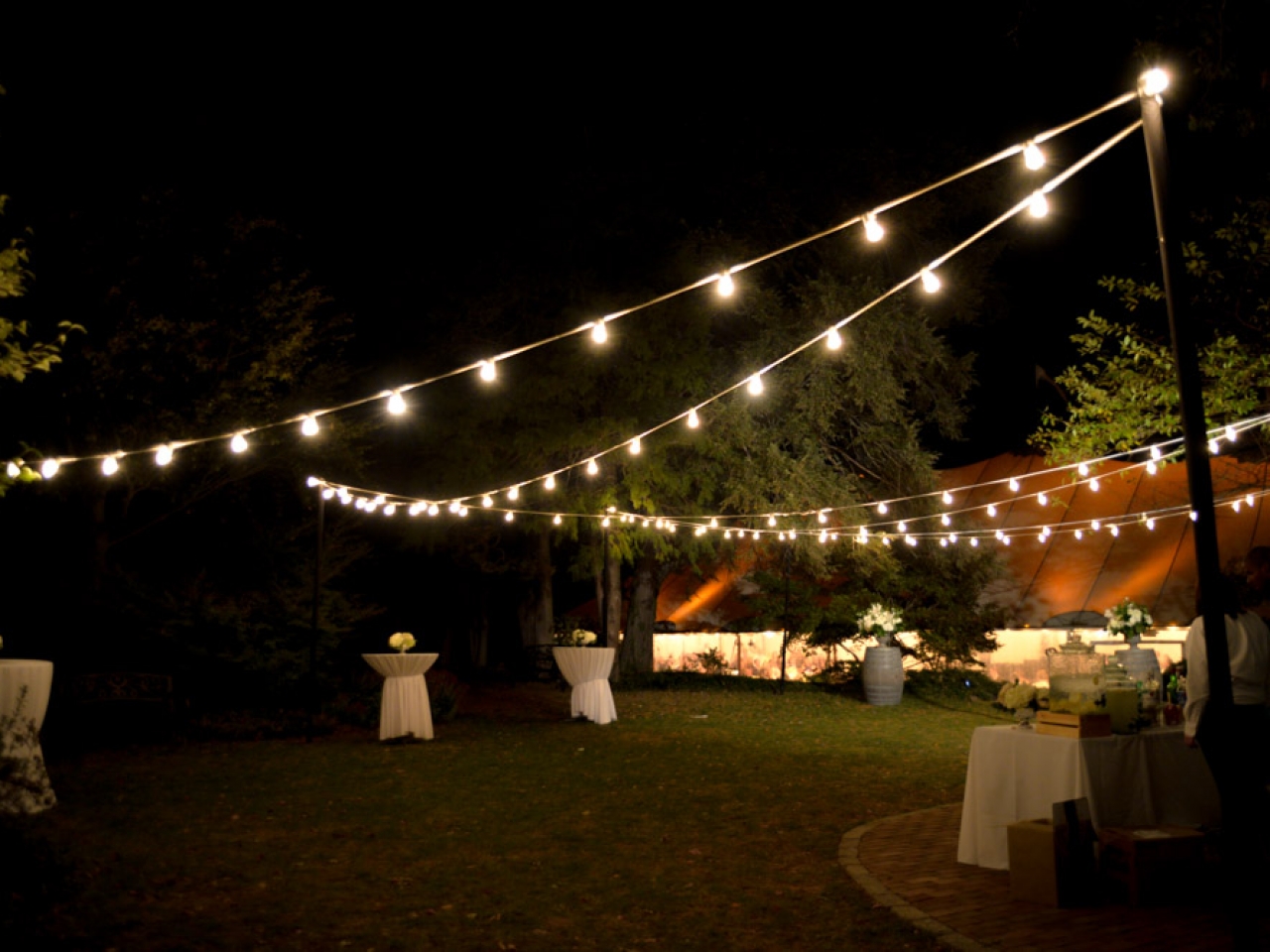Open-Air Outdoor Café Lighting - Blue Peak Tents, Inc.
