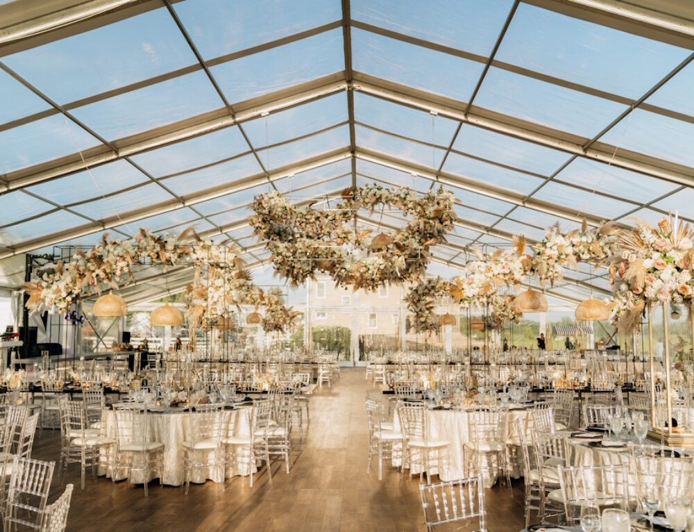 Elegant Clear-top tent wedding - Blue Peak Tents, Inc.